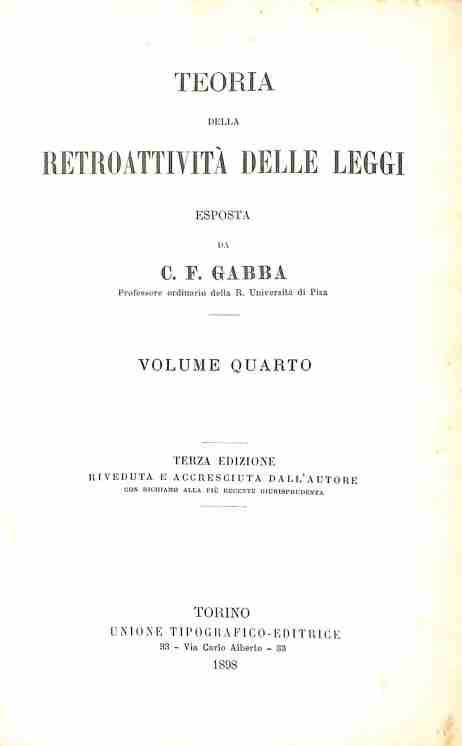 Teoria Della Retroattività Delle Leggi Aasp
